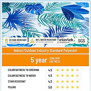 CAYIP Deep Seat Cushions for outdoor furniture,Set of 2,Extra Thick 24"x24"x4",Tufted Low Back 22"x24"x6", Double Piping Removable Patio Chair Cushions with Ties, All Weather,Fade Resistant,Floral