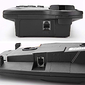 Corded Phone, Desktop Wall Phone Wired Landline Telephone Support Redial, FSK/DTMF Incoming and Caller lD Display for Home/Hotel/Office(Black)