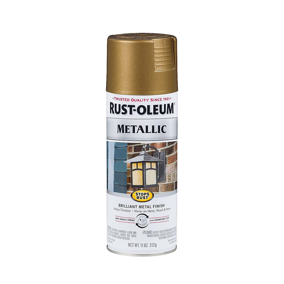 Rust-Oleum 313142 Stops Rust Metallic Spray Paint, 11 oz, Champagne Bronze