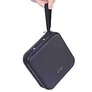 XiongYe CD DVD Wallet, 32 Capacity Heavy Duty, DVD CD Case Holder for Car, Portable DVD/VCD Storage Disk, Hard Shell Sturdy case , Car CD Disk Holder, Booklet, Blu-ray Wallet (32 Capacity,Black)