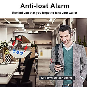 SMART LB Anti-Lost Bluetooth Wallet Tracker & Finder GPS Position Locator Mens Slim Minimalist Credit Card Holder Large Capacity dad Wallet with Zipper Gifts with Box…