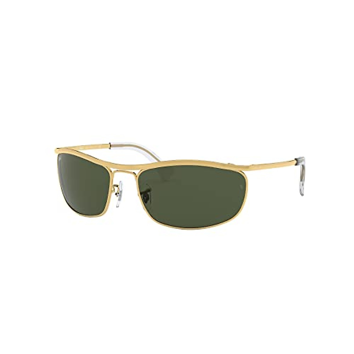 Ray-Ban RB3119 Olympian Rectangular Sunglasses, Gold/G-15 Green, 62 mm