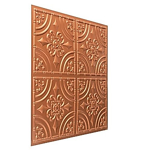 Wrought Iron-Faux Tin Ceiling Tile -Copper 25-Pack