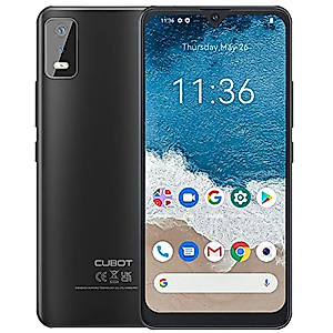 CUBOT Note 8 Smartphone Without Contract, 4G Android 11 Mobile Phone, 5.5 Inch HD Display, 13MP + 5MP Camera, 3100mAh Battery, 2GB/16GB, 128GB Expandable, Dual SIM Black