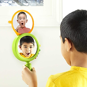 hand2mind See My Feelings Mirror, Social Emotional Learning, Shatterproof Mirror for Kids, Anger Management Toys, Anxiety Relief Items, Mindfulness for Kids, Calm Down Corner, Anxiety Toys (Set of 4)