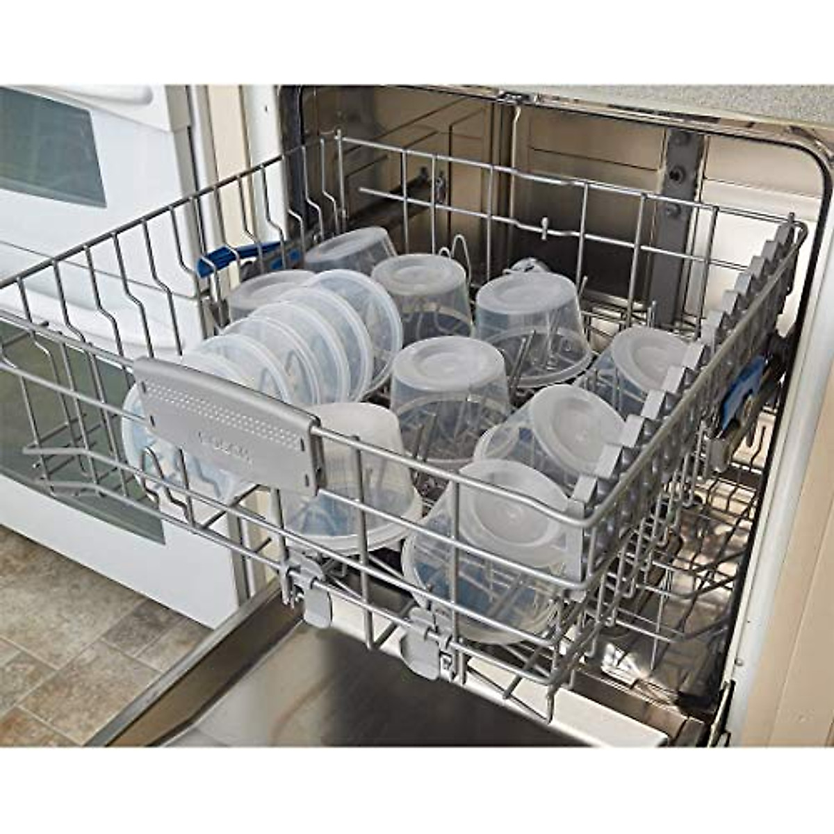 DuraHome - Deli Containers with Lids Leakproof - 40 Pack BPA-Free Plastic Microwaveable Clear Food Storage Container Premium Heavy-Duty Quality, Freezer & Dishwasher Safe (16 oz.)