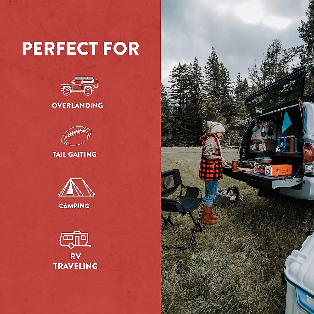 GasOne GS-8300 - Camp Stove Compact Butane Stove with Carrying Case - Foldable Portable Stove