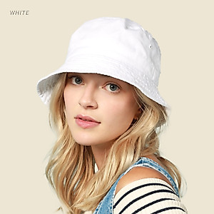 Hot Summer Bucket Hat - Trendy Cotton Sun Hat for Beach, Golf, Fishing - Fun Outdoor Vacation Boonie for Men and Women (Black)