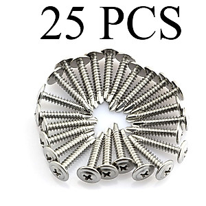 25 Pack Self-Drilling Dovetail Screws 410 Stainless Steel #8 1 Inch Truss Head Phillips Drive Drill Point Tek Screws