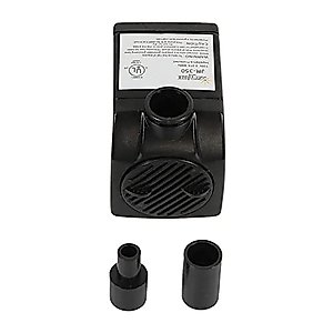 Sunnydaze Submersible Water Fountain Pump Indoor or Outdoor Use for Small Fountains Hydroponics Aquaponics 2 Nozzles 120 Volts 93 GPH