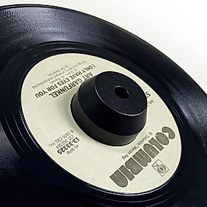 sdroceRyaM 45 RPM Adapter Solid Aluminum 7 Inch Vinyl Record Dome 45 Adapter for Turntables (Black)