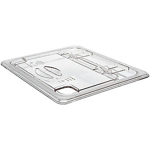 Cambro 60CWLN135 FlipLid Food Pan Cover 1/6 size notched hinged clear - Case o