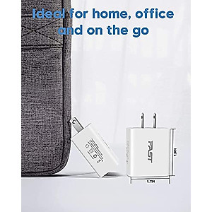 20W USB C Fast Charger, JUNVANG Dual Port PD Power Delivery + Quick Charger Wall Charger Block Plug for iPhone 14/14 Plus/14 Pro Max/13/12 Pro Max/Mini/11/XS/XR/X, iPad, AirPods, Samsung, LG (Pack-3)