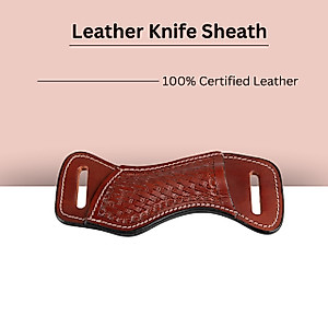 Leather Knife Sheath for Belt Pocket Folding Knife Holder Compact Draw Knifes Carrier EDC Leather Sheath for Folding Knife Holster