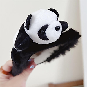 for Motorola Moto G Stylus(5G) (2023) Furry Phone Case, Cute Lazy Panda Soft Lovely Cartoon Animal Doll Fluffy Hairy Fur Plush Phone Case Heart Shaped Love Pattern