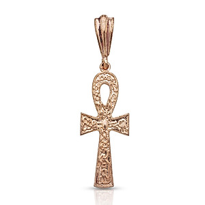 Better Jewelry Real Copper Etched Ankh Pendant, Charm
