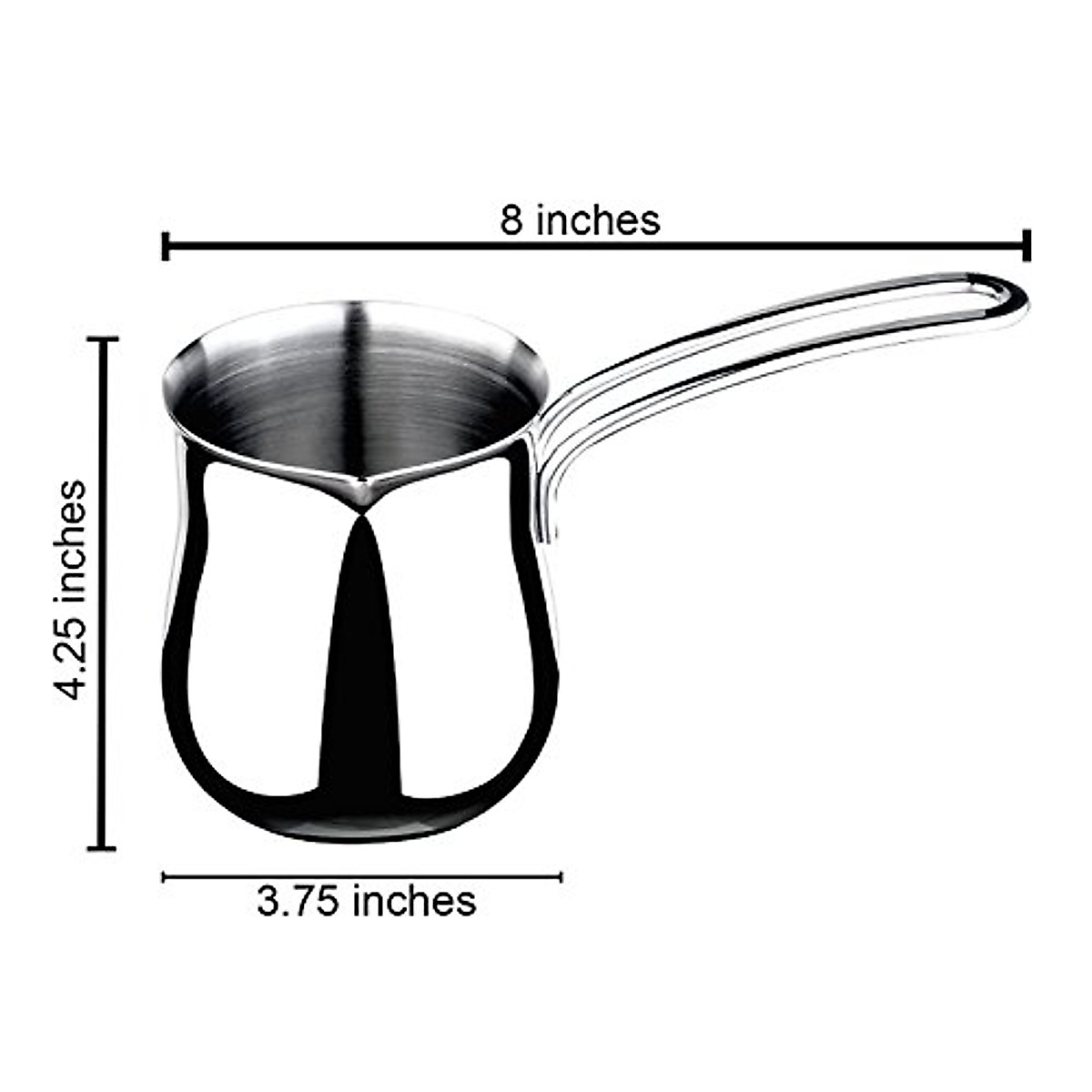 Cuisinox Stainless Steel Turkish Cezve Coffee Pot, 24 oz.