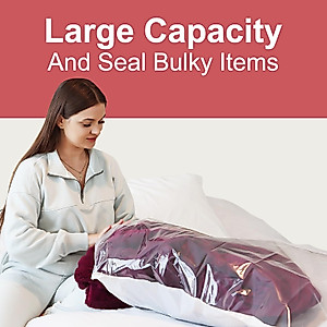 VMstr Travel Vacuum Storage Bags with Electric Pump, 8 Combo Vacuum Sealed Bags for Clothes and Clothing, Space Saver Bags and Luggage Packing Compression.