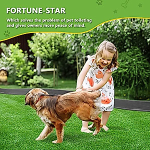 Fortune-star 39.3in X 31.5in Grass Pad for Dogs for Professional Potty Training, Reusable Artificial Grass for Dogs, Dog Grass with Drainage Holes, Turf Dog Potty for Indoor/Outdoor Easy to Clean