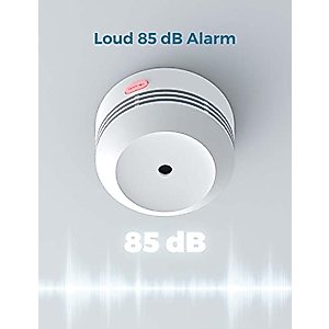 Wi-Fi Smoke Detector, AEGISLINK Wireless Smart Fire Smoke Alarm with App Control, Replaceable Lithium Battery, Auto Self-Check Function, S-WF240, 1-Pack