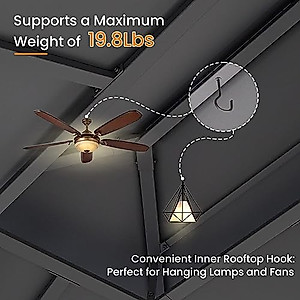 Hardtop Gazebo 10x12 - Outdoor Gazebo with Netting and Curtains, Double Metal Roof Gazebo Aluminum Frame for All Weather, 10 x 12 Gazebo Perfect for Backyard, Deck, Hot Tub, Patio Lawn Garden Poolside