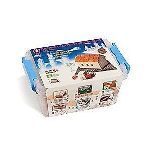 Wise Elk Toy Storage construction set, real plaster bricks, gypsum reusable building kit, 370 pcs, educational gift
