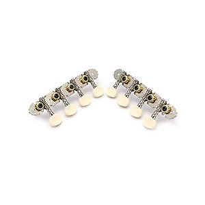 Metallor Guitar Machine Heads Tuning Pegs Tuning Keys for Mandolin Banjo and 8 String Guitars Instruments Double Hole Chrome Plating 4L 4R.