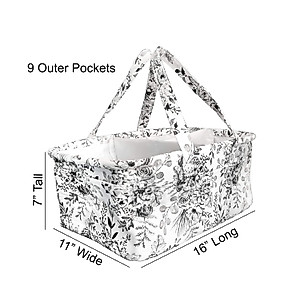 Stitch Happy Yarn Caddy - Storage Basket for Knitting and Crochet Supplies - Art Storage and Organization