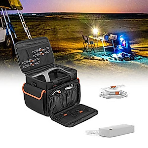 Trunab Carrying Case Compatible with ECOFLOW River/River Pro, Storage Bag with Waterproof Bottom and Front Pockets for Charging Cable and Accessories