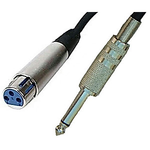 Studio Z Microphone Cable 5 Pack 10Ft Female XLR to 1/4 Inch TS Male Mono 3 PIN Flexible Mic Cable Unbalanced Interconnect Wire Mic Cord for Dynamic Sound Built to Last