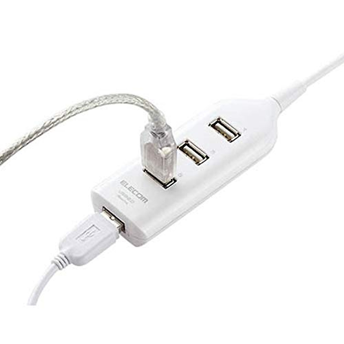 Lysee Data Cables - Multi USB 4 Port USB 2.0 Multi HUB Splitter Socket Expansion Desktop PC Laptop Adapter Converter Data - (Color: White)