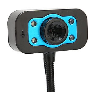 Streaming Webcam, Web Camera Manual Focus USB Streaming Webcam with LED Fill Light Microphone for Gaming Conferencing Video Chatting, Supports for Win10 7 Vista XP, for Android,