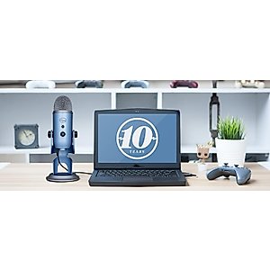 Blue Yeti USB Microphone -10 Year Anniversary Edition, Sunset Sky, with Custom Finish & Multiple Pickup Patterns, 988-000402-CR (Renewed)