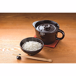 Ishigaki Sangyo 4361 Ishigaki Gas & Microwave Compatible Rice Pot, Double Lid, 1 Mug Type