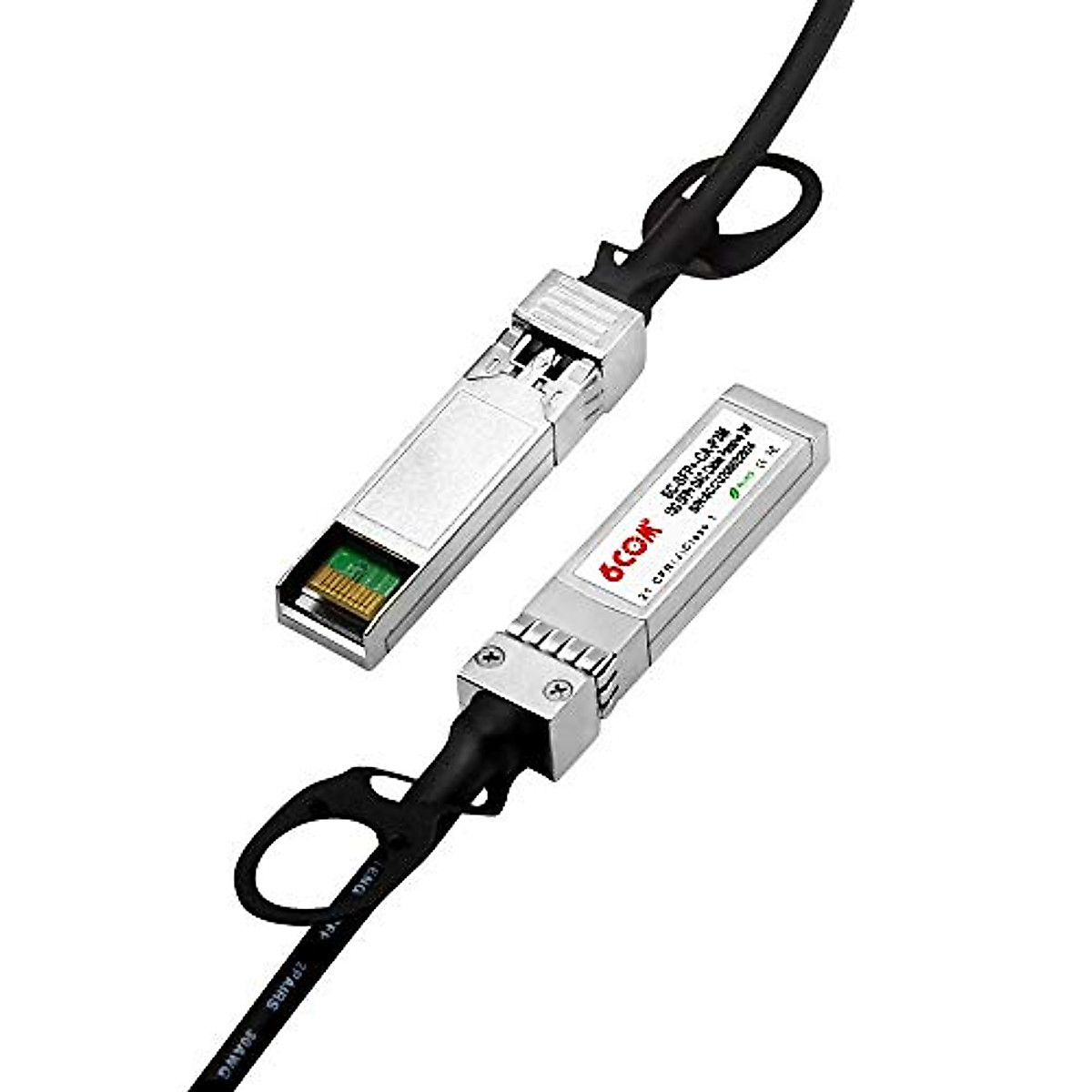 6COM 10G SFP+ DAC Cable, 3 M (10ft) Passive Twinax Cable, Direct Attach Copper, SFP+ to SFP+, 10GBASE-CU Cable for Cisco, Ubiquiti, D-Link, Supermicro, Netgear, 3 Meter