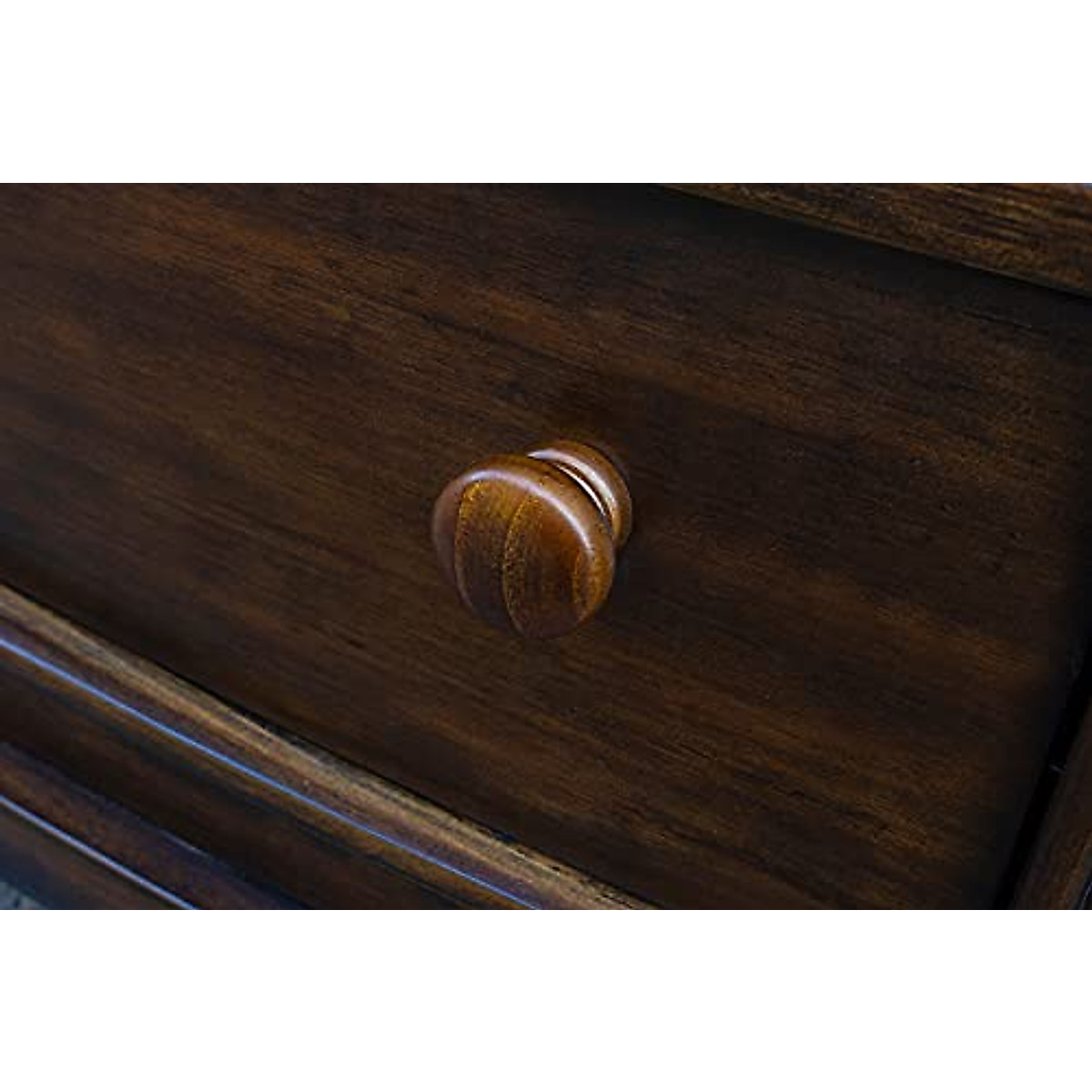 Sunset Trading Bahama Shutter Wood Nightstand, Tropical Walnut