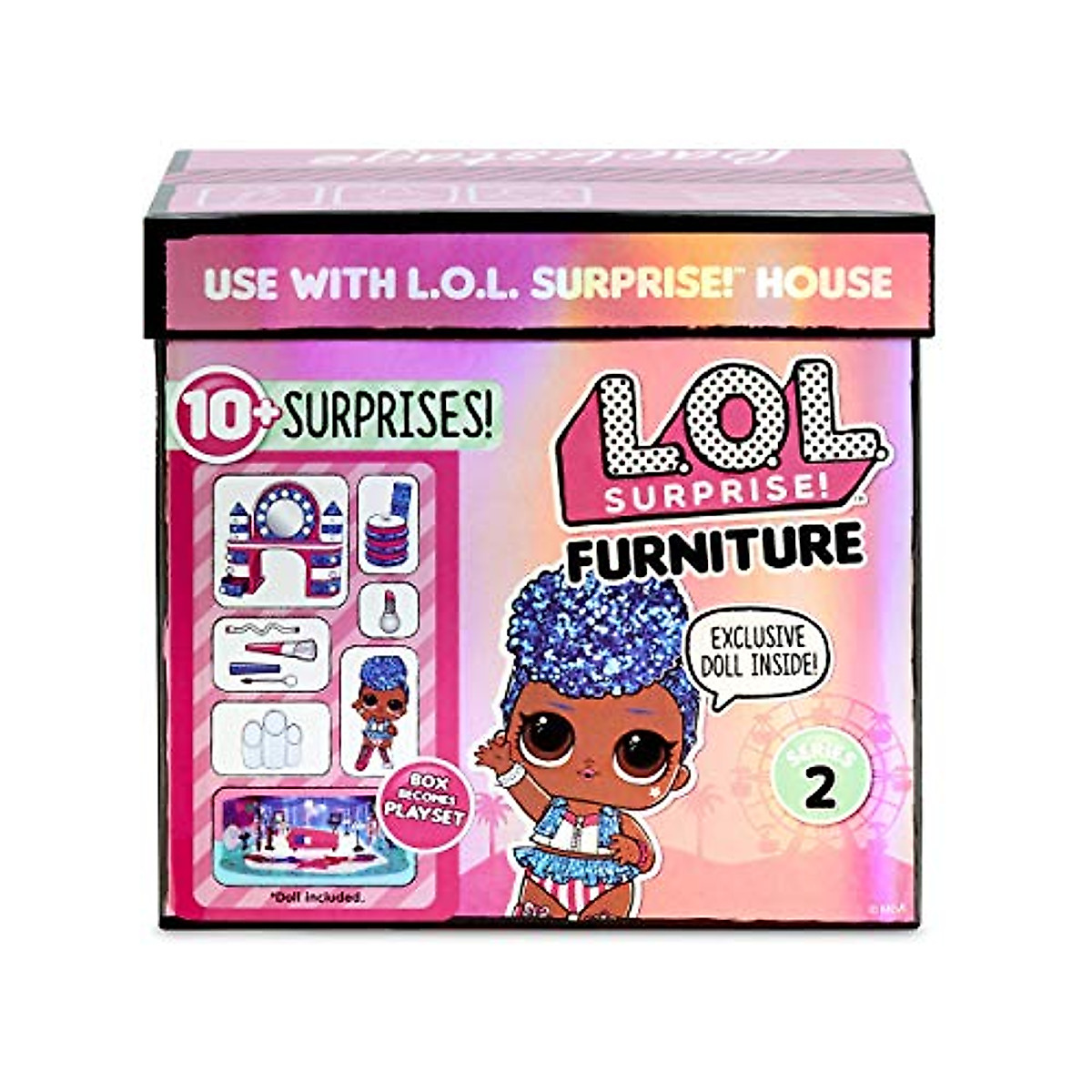 L.O.L. Surprise! Furniture Backstage with Independent Queen & 10+ Surprises