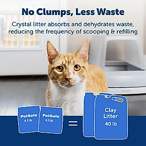 PetSafe ScoopFree Odor Control Crystal Cat Litter, Fragrance Free, 4.3 Lb Bag, Pack of 2