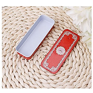 RAYNAG 8 Pack Mini Metal Slide Top Tin Containers Portable Box for Crafts Storage,Random Pattern
