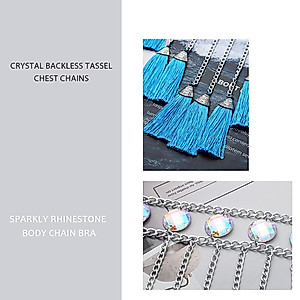 Salliy Rhinestone Body Chains Skirt Silver Sexy Belly Chain Dresses Festival Outfits Summer Body Bottom Jewelry for Women and Girls（Only Skirt）