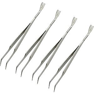 Jinshining Silver 2 in 1 Tick Removal Tool for Pets,Stainless Steel Professional Tick Tweezers Ticks Remover for Dogs, Cats and Humans,Flea and Tick Control,Tick Remover Tools