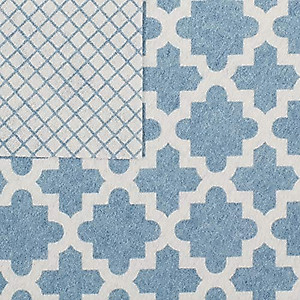 DII Fridge & Shelf Liner Collection Non-Adhesive, Cut to fit, Machine Washable, 12x20, Stonewash Blue Lattice, 2 Piece