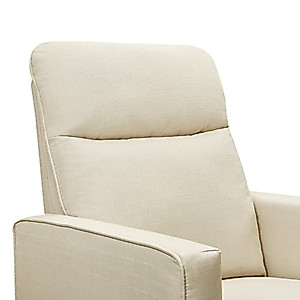DaVinci Gabby Pillowback Swivel Glider in Natural Oat, Greenguard Gold & CertiPUR-US Certified