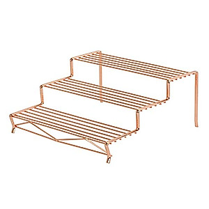 Kitchen Details Copper Geode 3 Tier Spice Rack | Countertop & Cabinet Organizer | Free Standing | Rust Resistant, 1 Count (Pack of 1)