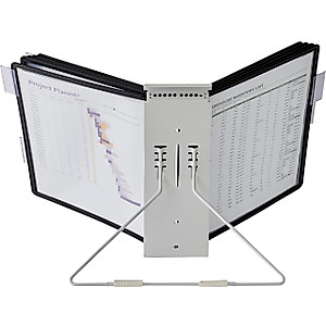 DURABLE Desktop Reference System, 10 Double-Sided Panels, Letter-Size, Black, INSTAVIEW Design (561201)