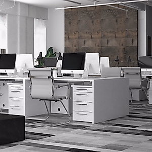 CIMOTA Waiting Room Chairs Leather Office Guest Chair Mid Back Reception Chairs with Sled Base for Meeting/Patient/Conference Room, Grey Set of 2