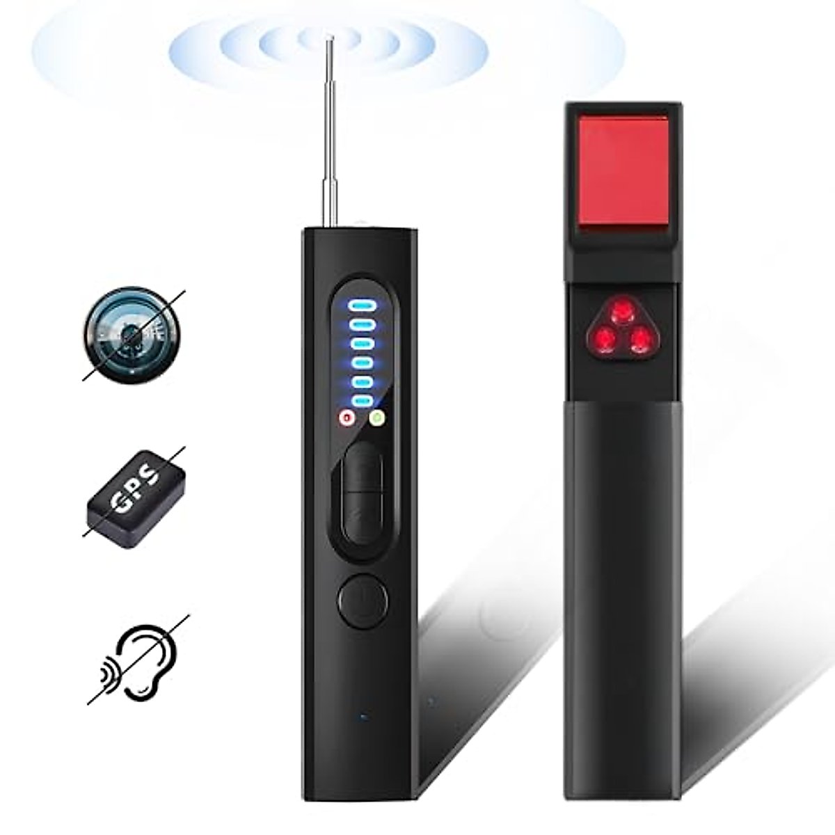 Hidden Camera Detector, Anti-Spy Detector, Hidden Device GPS Detector, Camera Detector, Bug Detector, Privacy Protector, RF Wireless Signal Scanner for Hotels Office Home Travel, 5 Levels Sensitivity