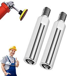 Angle Grinder Extension Connecting Rod, 2024 Upgrade M10 Thread Polishing Machine Adapter Lever, Angle Grinder Extension for 100 Type Angle Grinder/Polisher (2)