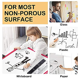 Shuttle Art Dry Erase Markers, 25 Pack Black Magnetic Whiteboard Markers with Erase, Fine Point Dry Erase Markers Perfect for Writing on Dry-Erase Whiteboards Mirrors Glasses for School Office Home