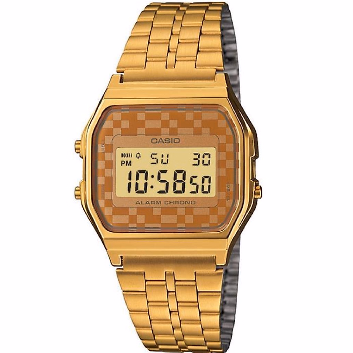 Casio #A159WGEA-9A Men's Vintage Gold Tone Chrongoraph Alarm LCD Digital Watch
